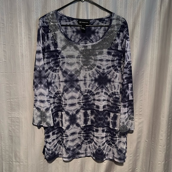 INC International Concepts | Tops | Inc Tie Dye Jeweled Top | Poshmark